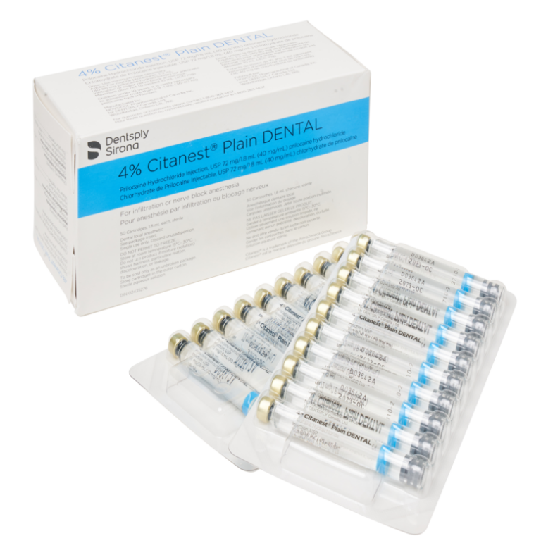 Dentsply Citanest Plain Blue (4% Prilocaine) 50/bx – Central Dental